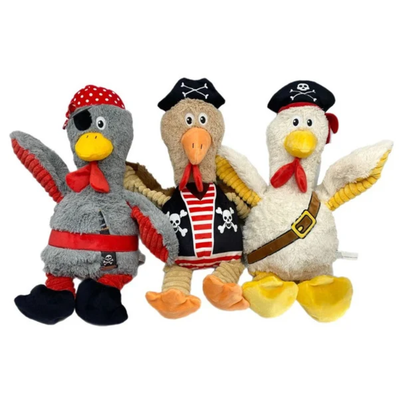 Delca Pirate Chicken Dog Toy, Assorted Styles – Zornits
